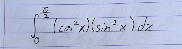 Solved \\( \\int_{0}^{\\frac{\\pi}{2}}\\left(\\cos ^{2} | Chegg.com