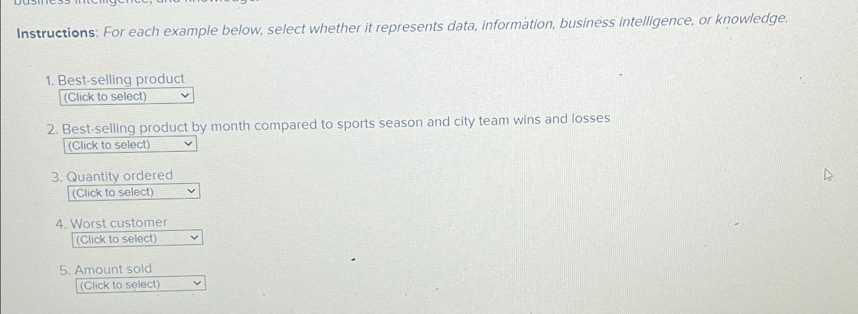 Solved Instructions: For each example below, select whether | Chegg.com