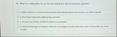 Solved What is a valid policy to use for increasing the rate | Chegg.com