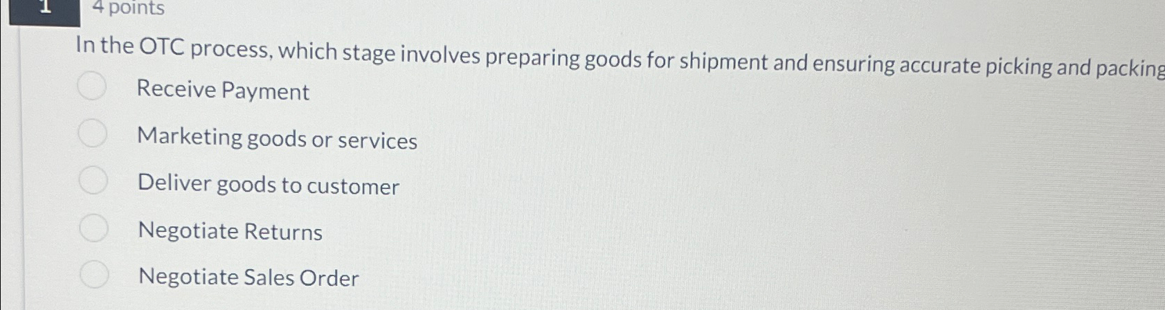 Solved In the OTC process, which stage involves preparing | Chegg.com