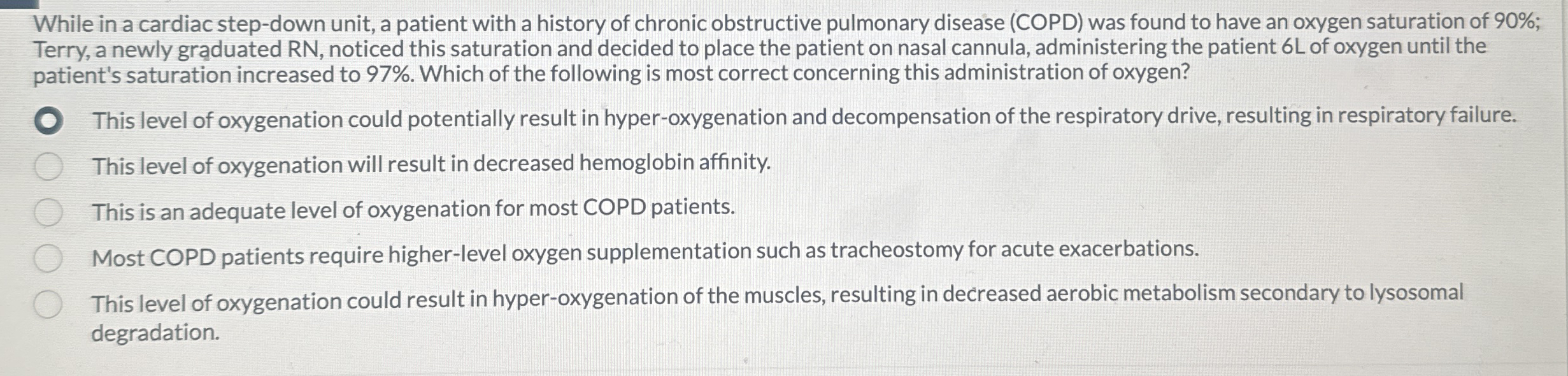 While in a cardiac step-down unit, a patient with a | Chegg.com