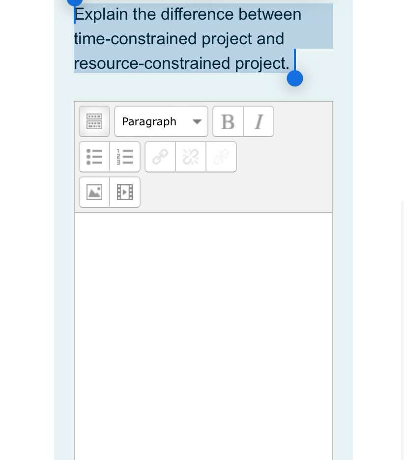 Solved Explain the difference between time-constrained | Chegg.com