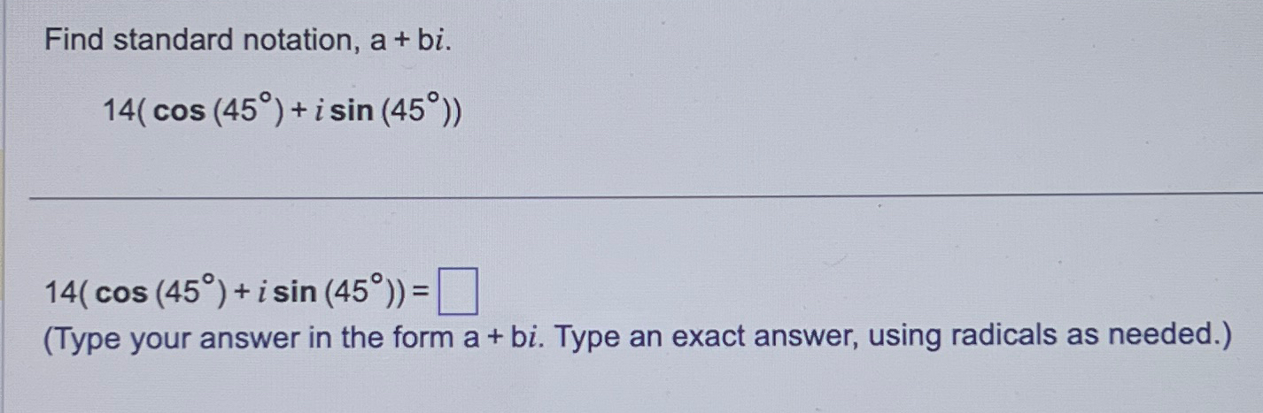 Solved Find standard notation, | Chegg.com