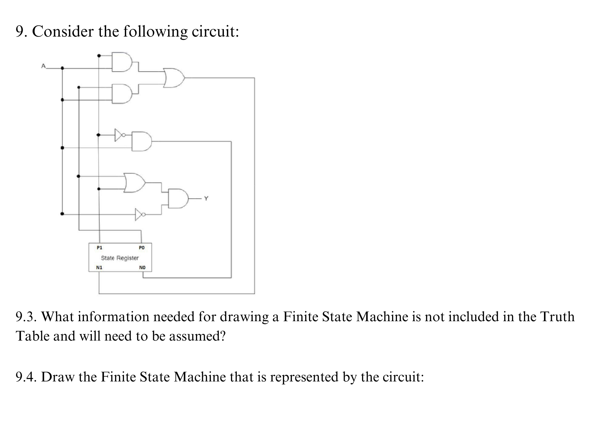 Solved Consider the following circuit:9.3. ﻿What information | Chegg.com