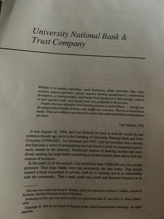 University National Bank & Trust Company Whether it | Chegg.com