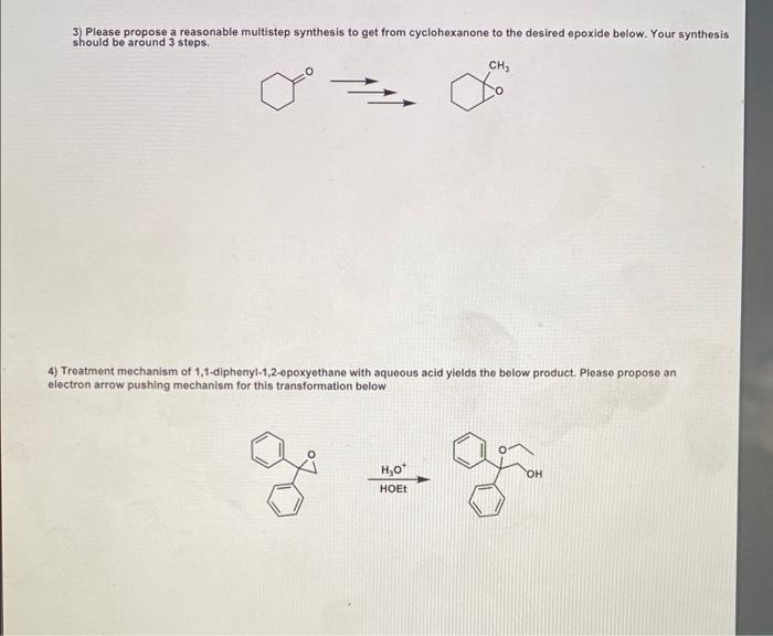 Solved 3) Please propose a reasonable multistep synthesis to | Chegg.com