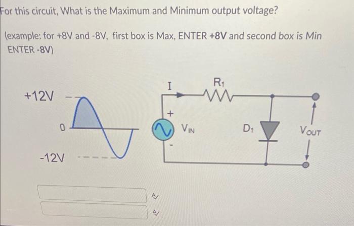 Solved or this circuit, What is the Maximum and Minimum | Chegg.com