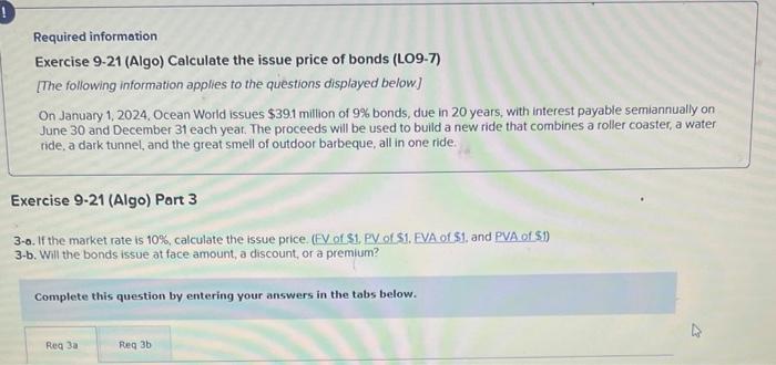 Required information Exercise 9-21 (Algo) Calculate | Chegg.com