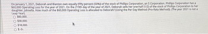 Solved On January 1, 2021, Deborah and Blanton own equally | Chegg.com
