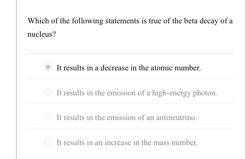 Solved Which of the following statements is true of the beta | Chegg.com