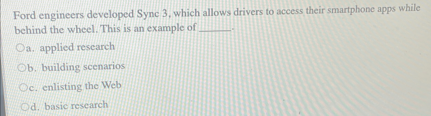 Solved Ford engineers developed Sync 3, ﻿which allows | Chegg.com