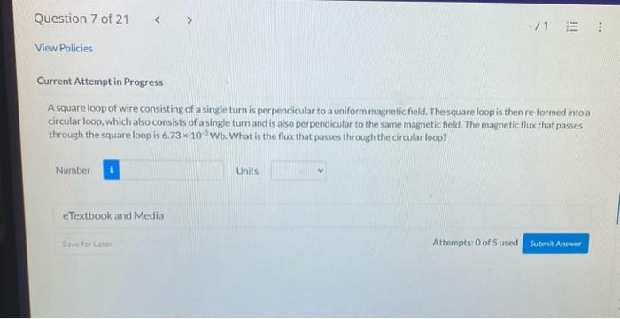 Solved A square loop of wire consisting of a single tum is | Chegg.com