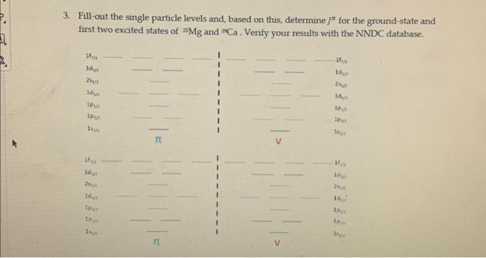 3. Fill-out the single particle levels and, based on | Chegg.com