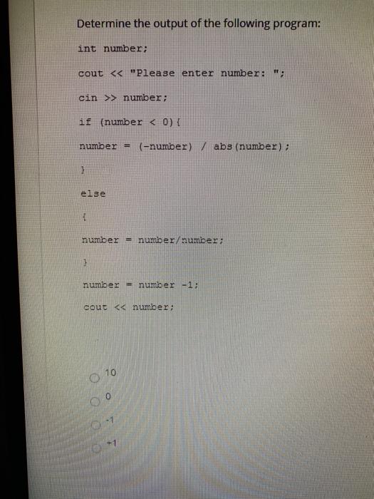 Solved Determine the output of the following program: int | Chegg.com