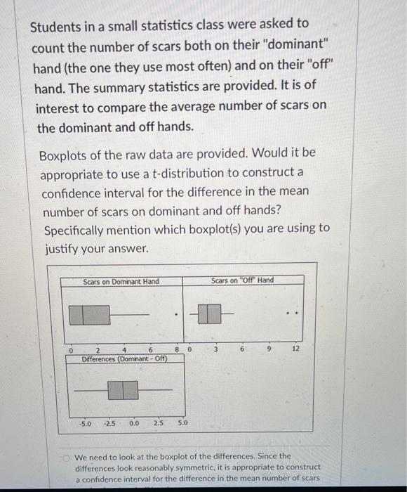 Solved Students in a small statistics class were asked to | Chegg.com
