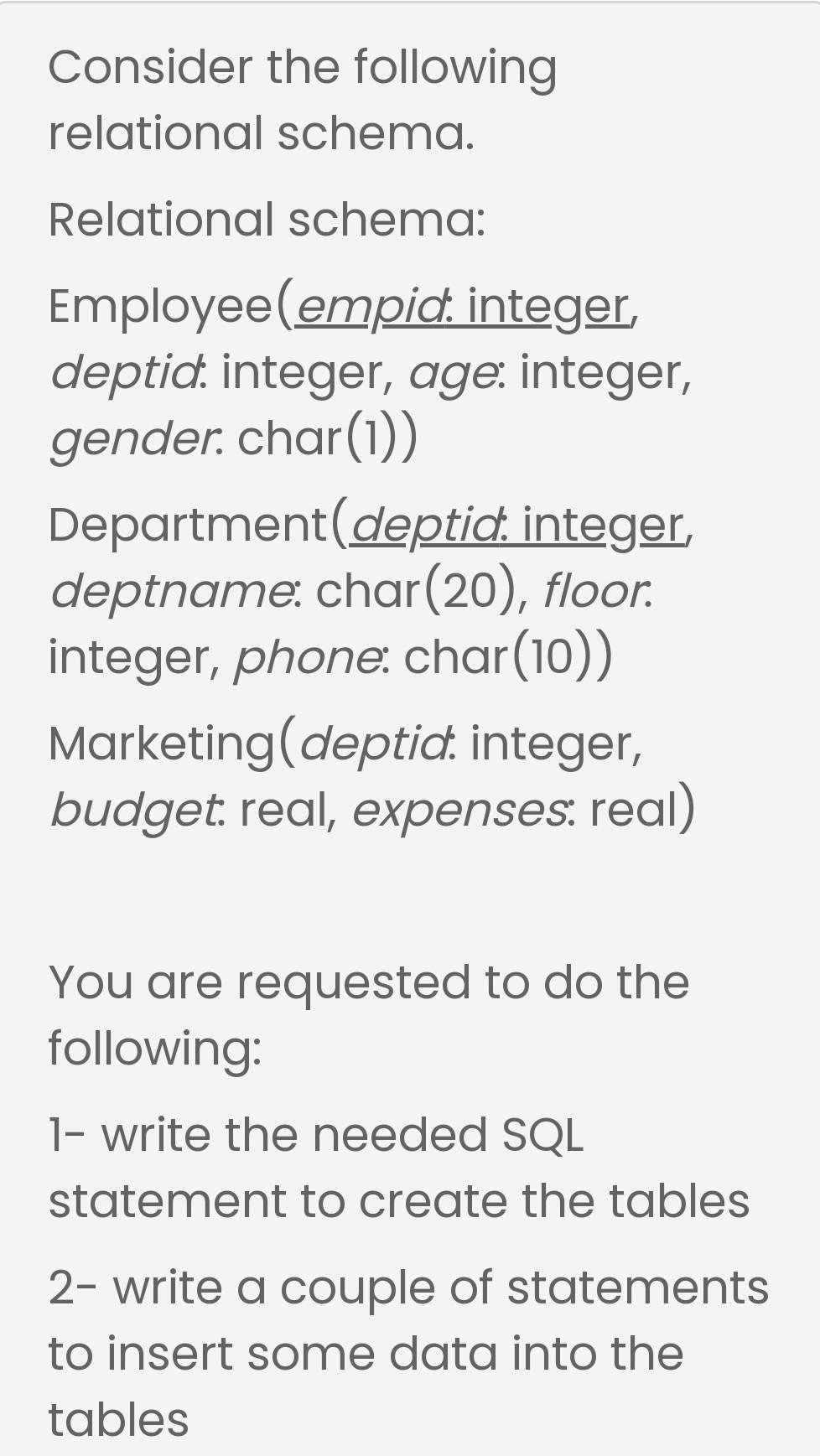 Solved Consider the following relational schema. Relational | Chegg.com