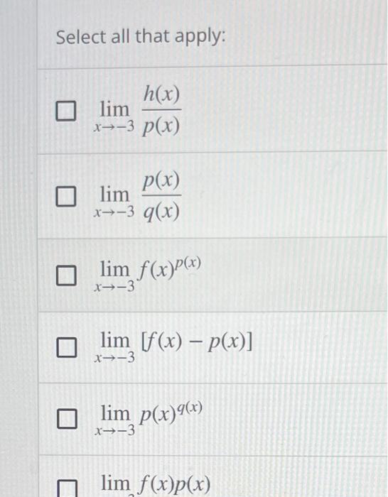 Solved Suppose that the following functions all have the | Chegg.com