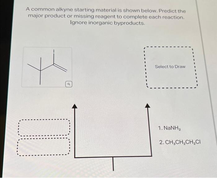 Solved A common alkyne starting material is shown below. | Chegg.com