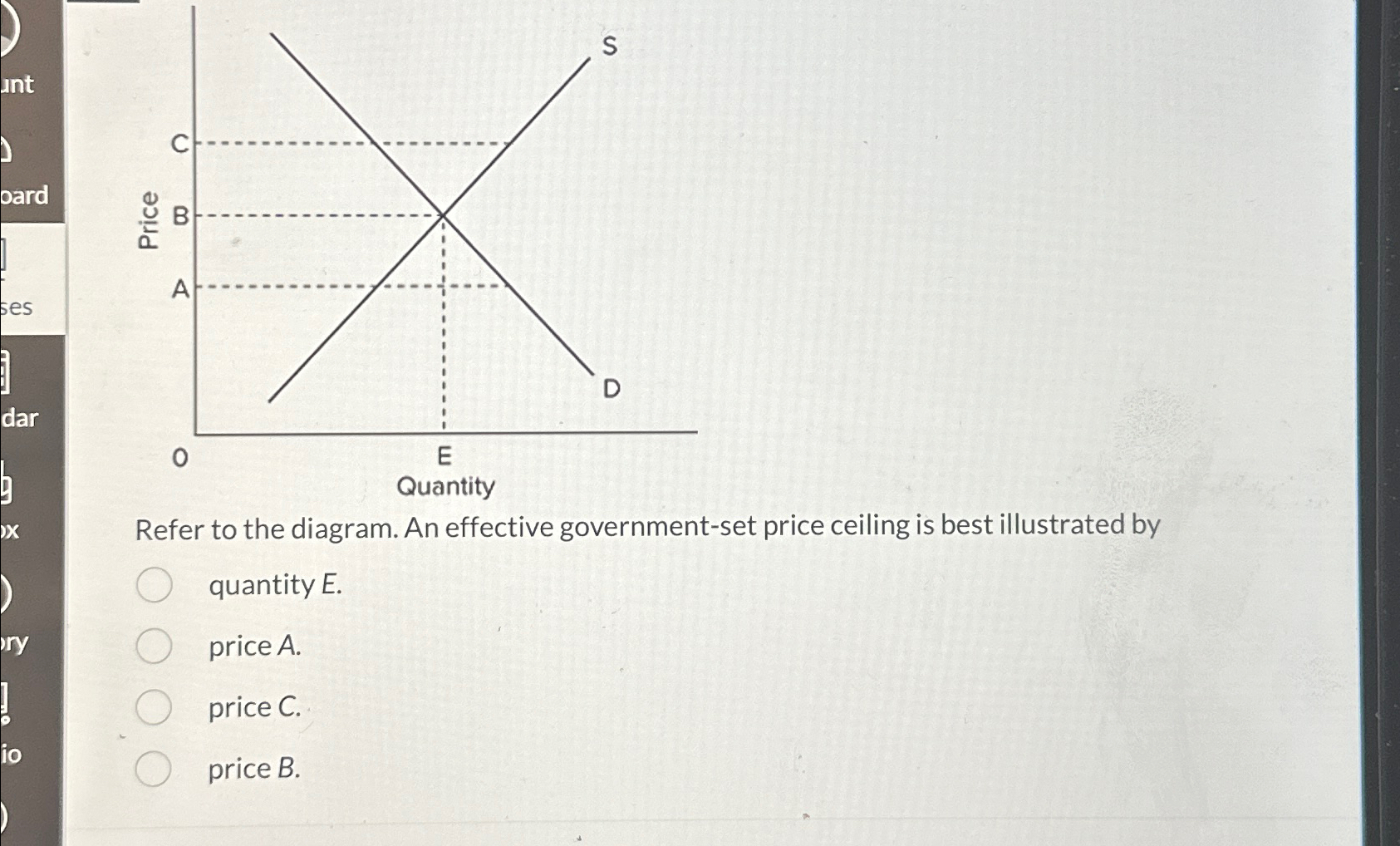 Solved Refer to the diagram. An effective government-set | Chegg.com