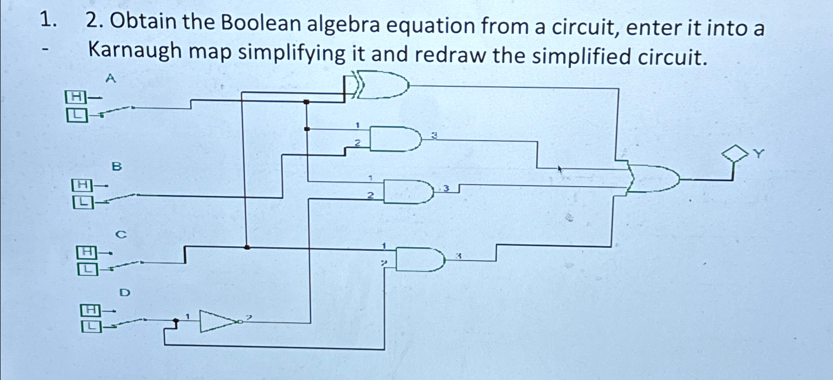 Solved Obtain The Boolean Algebra Equation From A Circuit 