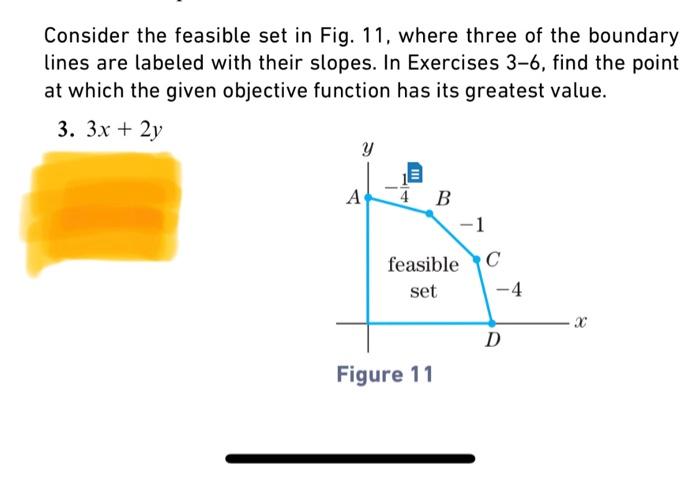 Solved Consider the feasible set in Fig. 11, where three of | Chegg.com