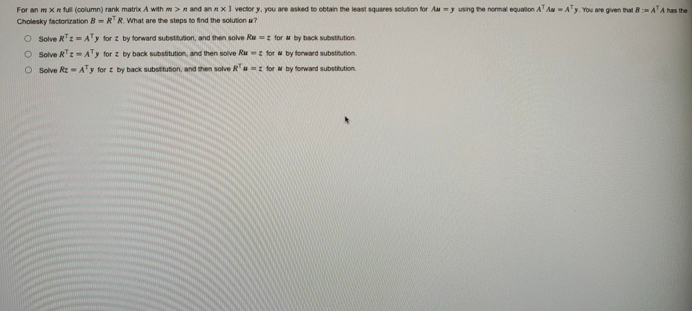 Solved For an m x n full (column) rank matrix A with m > n | Chegg.com