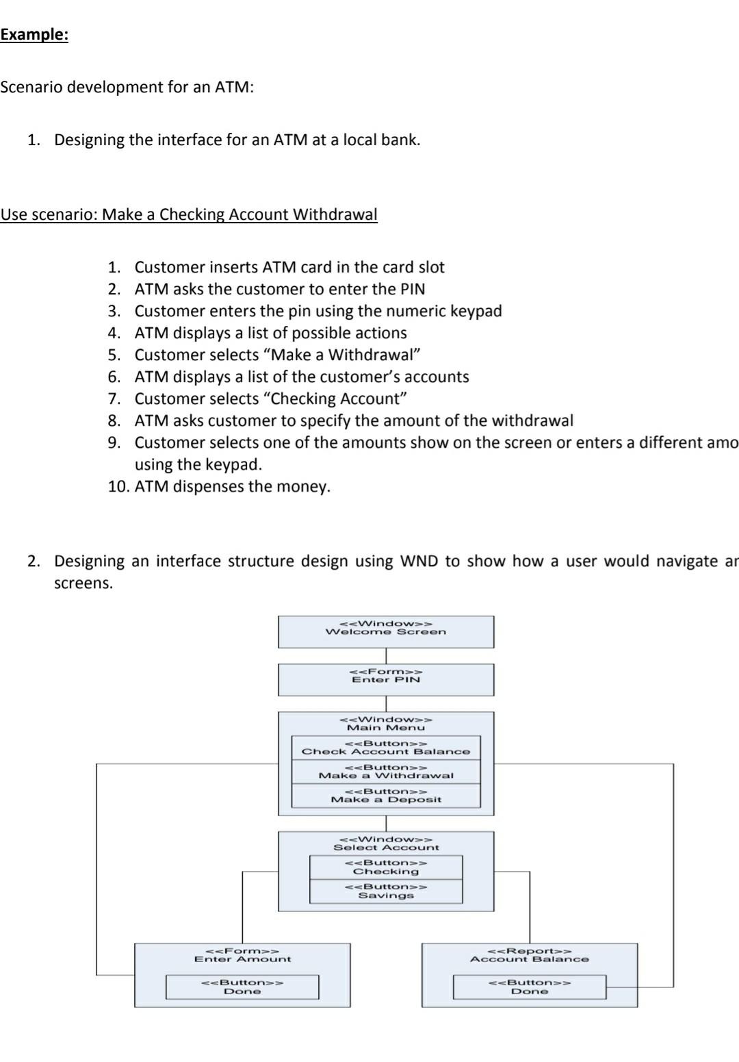 Solved Design an interface structure using WND to show how a | Chegg.com