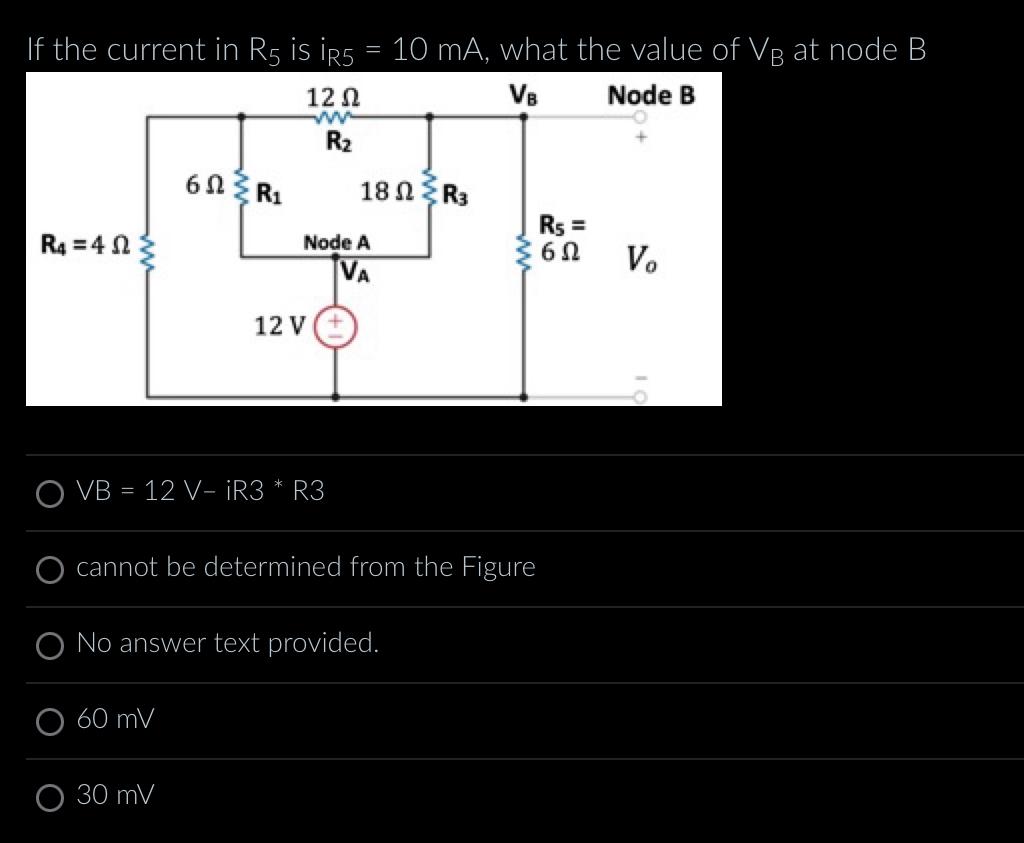 Solved If the current in R5 ﻿is iR5=10mA, ﻿what the value of | Chegg.com