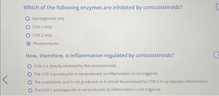 Solved Which of the following enzymes are inhibited by | Chegg.com
