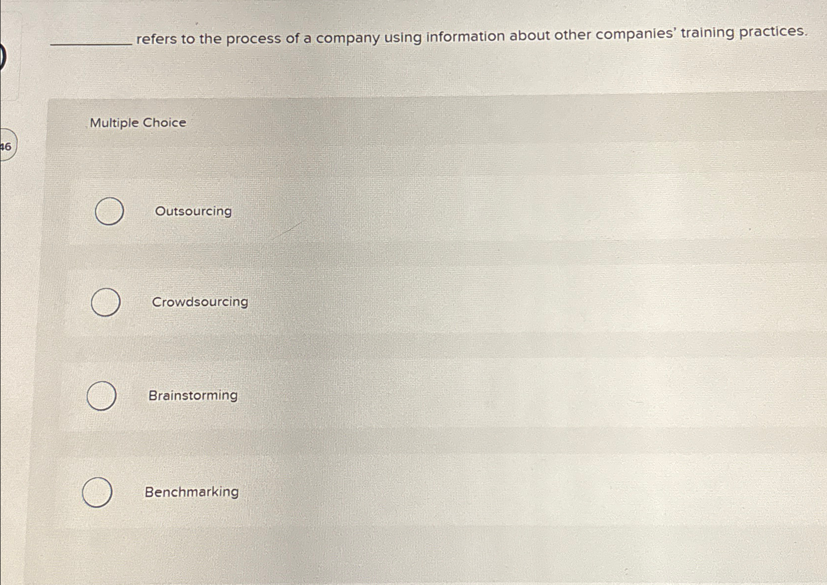 Solved refers to the process of a company using information | Chegg.com