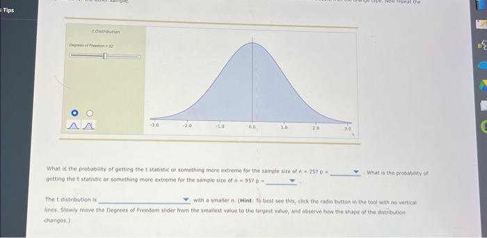 Solved 4. The t statistic, the t distribution, and sample | Chegg.com