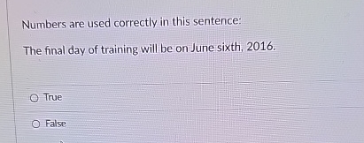 Solved Numbers are used correctly in this sentence:The final | Chegg.com