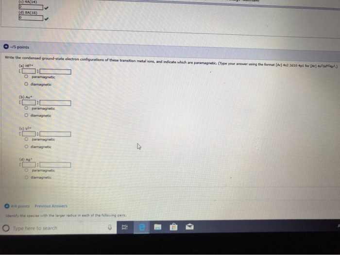 Solved 16. -/5 points Write the condensed ground state | Chegg.com
