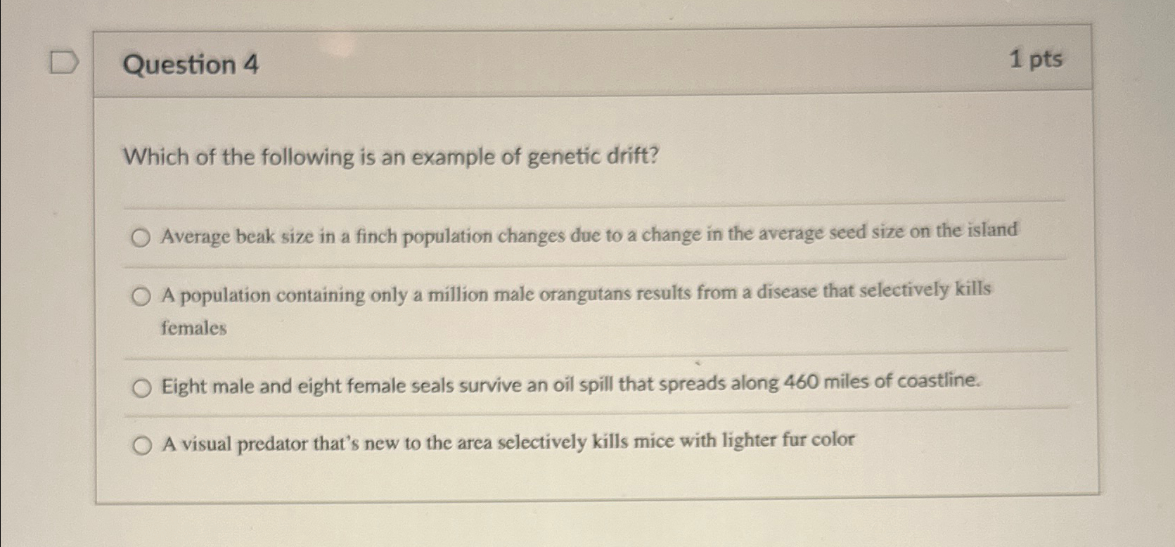Solved Question 41 ﻿ptsWhich of the following is an example | Chegg.com