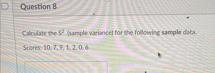 Solved Calculate the SS for the following sample data. | Chegg.com