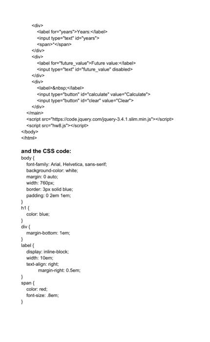 Solved HW 8: Please read the Chap8 jQuery and do this home | Chegg.com