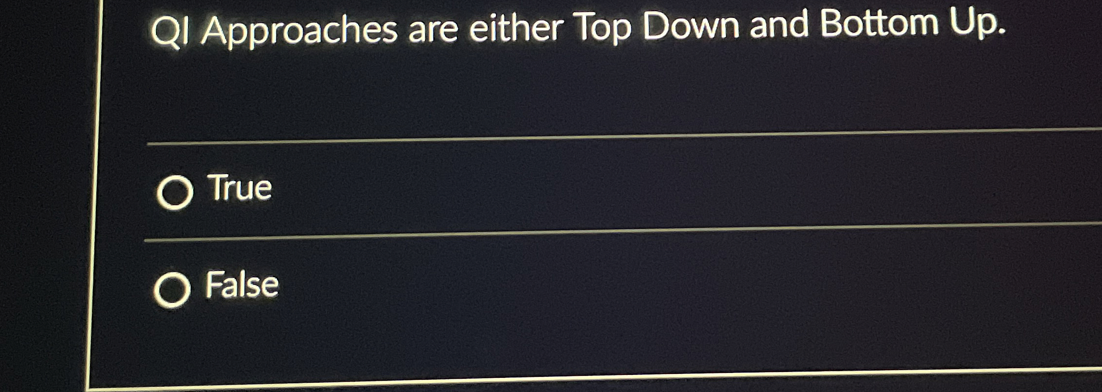 Solved QI Approaches are either Top Down and Bottom | Chegg.com
