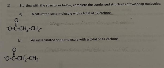 Solved Starting with the structures below, complete the | Chegg.com
