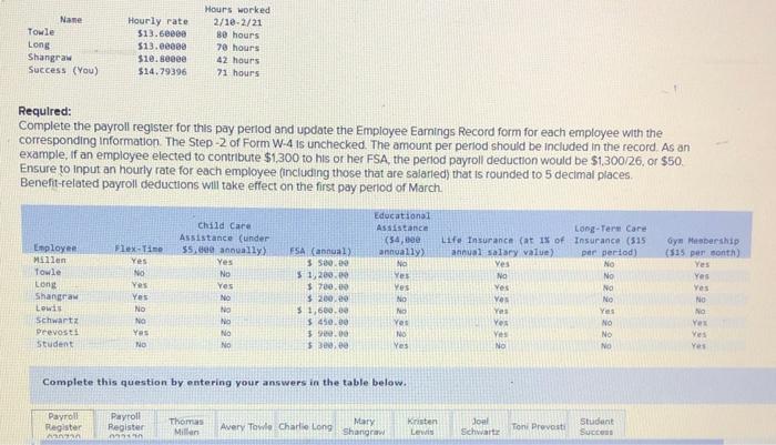 Continuing Payroll Project: Prevosti Farms and | Chegg.com