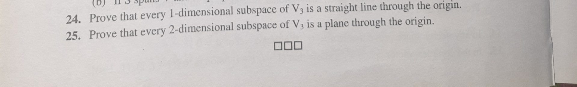 Solved Prove that every 1-dimensional subspace of V3 ﻿is a | Chegg.com