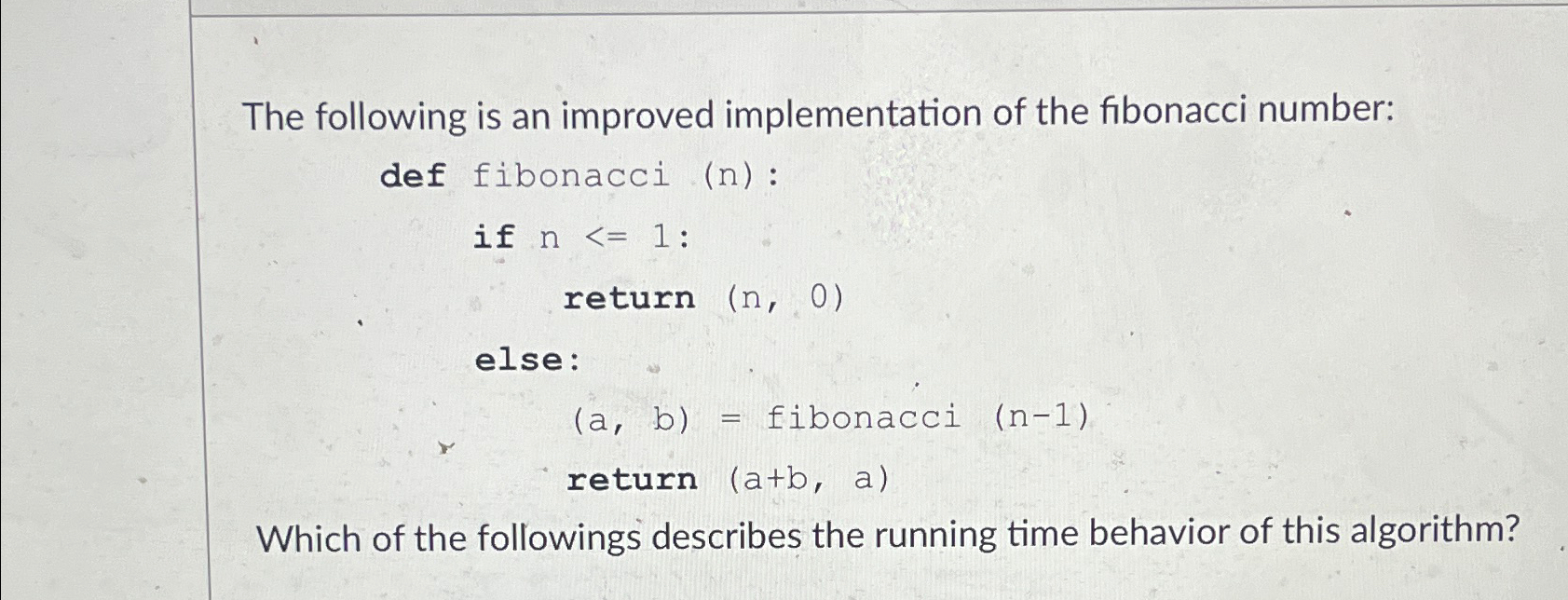 Solved The following is an improved implementation of the | Chegg.com