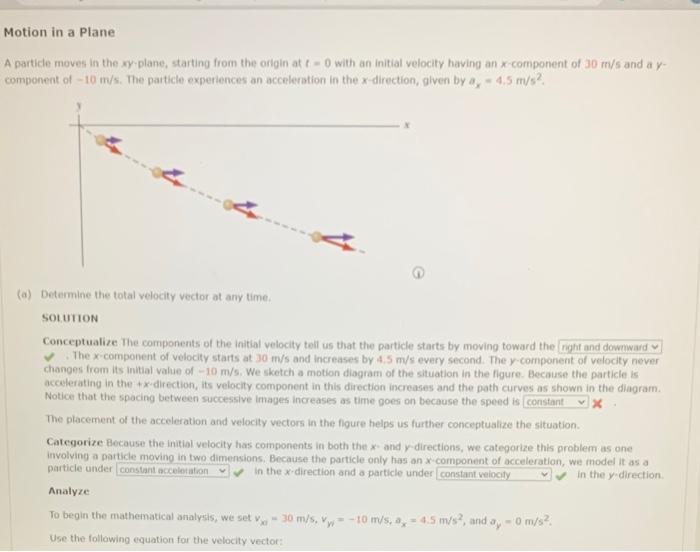 [solved] A Particle Moves In The Xy Plane Starting From T