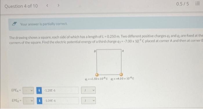 Solved The drawing shows a square, each side of which has a | Chegg.com