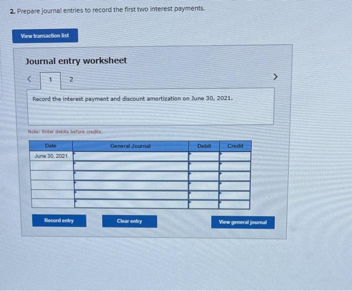 Solved Journal entry worksheet Record the interest payment | Chegg.com