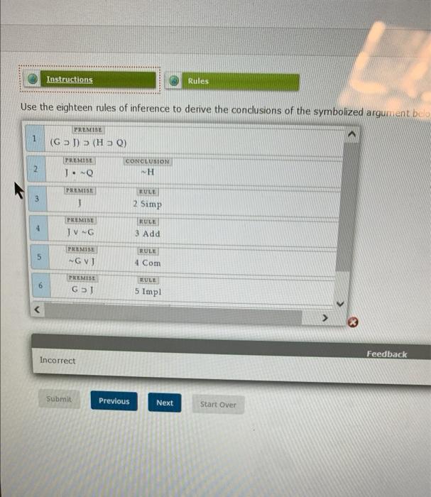 Solved Instructions Rules Use the eighteen rules of | Chegg.com