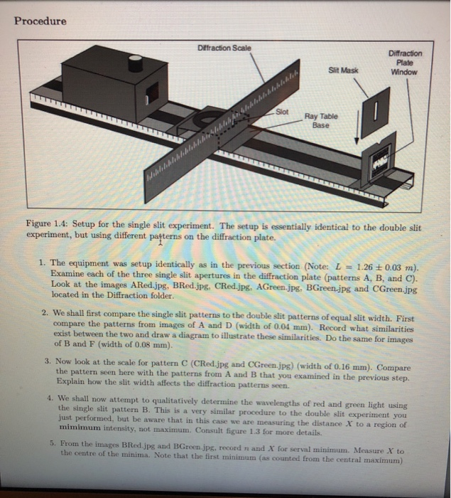 Solved DIFFRACTION SCALE - ASE DIFFRACTION SCI 124 | Chegg.com