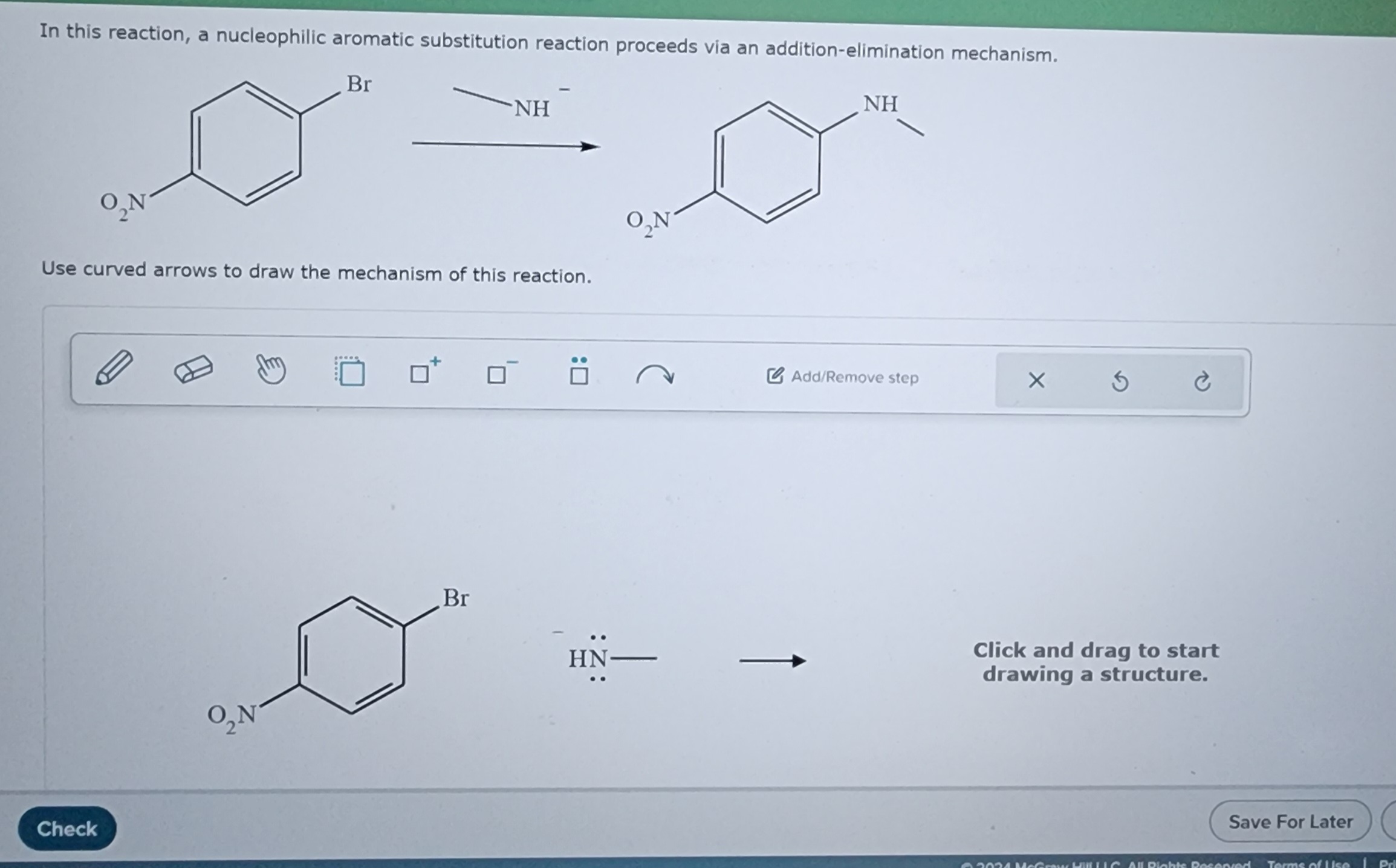 Solved In this reaction, a nucleophilic aromatic | Chegg.com