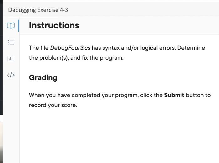 Solved DebugFour3.cs + 1 // Program decides tuition based on | Chegg.com