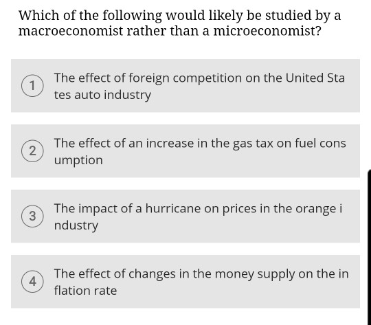 Solved Which of the following would likely be studied by a | Chegg.com