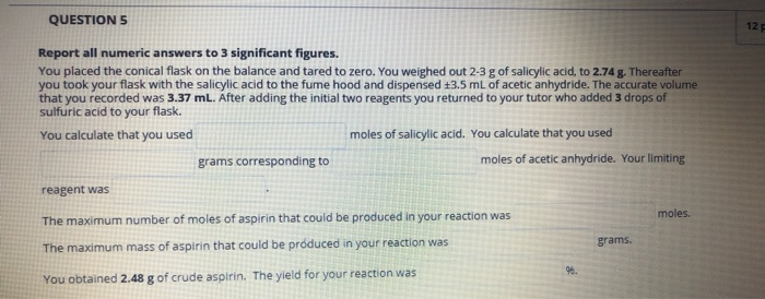Solved 12F QUESTIONS Report all numeric answers to 3 | Chegg.com